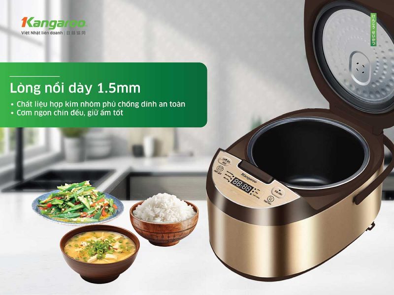 Nồi cơm điện tử Kangaroo 1.5 lít KG15RCE2 ⋆ Kangaroo Group